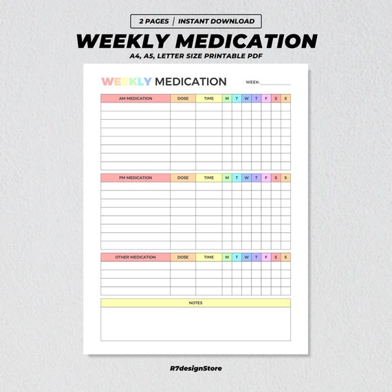 Medication Time Chart