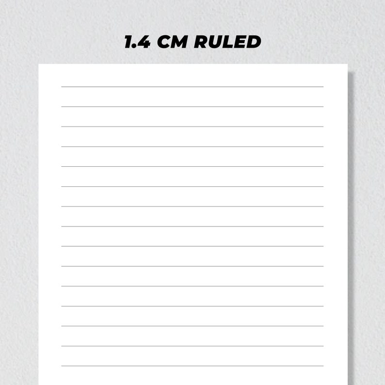 Lined Paper Printable, Wide Ruled Paper, College Ruled Paper, Digital ...