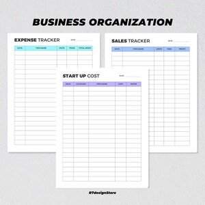Business Organization Planner Printable, Small Business Planning ...