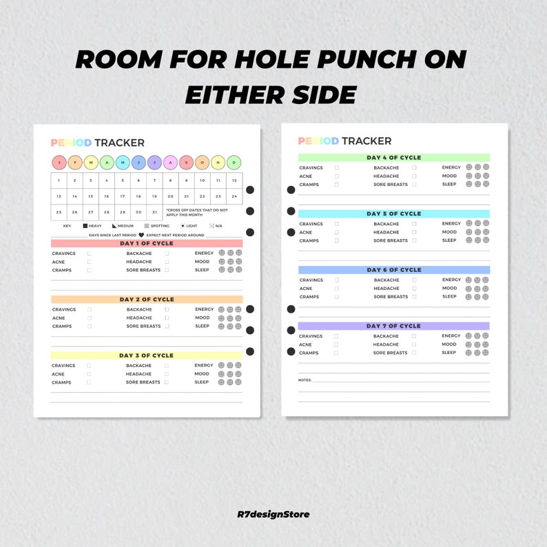 Buy Period Tracker Printable, Menstrual Cycle Planner, PMS Symptom ...