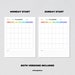 Blank Monthly Planner Printable, Daily Activity Organizer, Undated ...