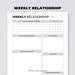 Weekly Relationship Printable, Couple Activity Check In, Love ...