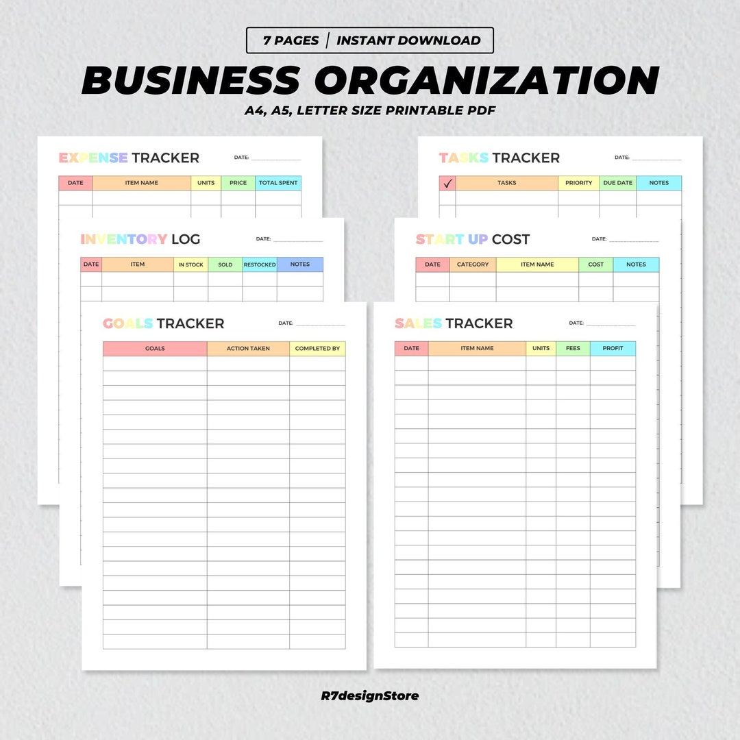 Business Organization Planner Printable, Small Business Planning ...