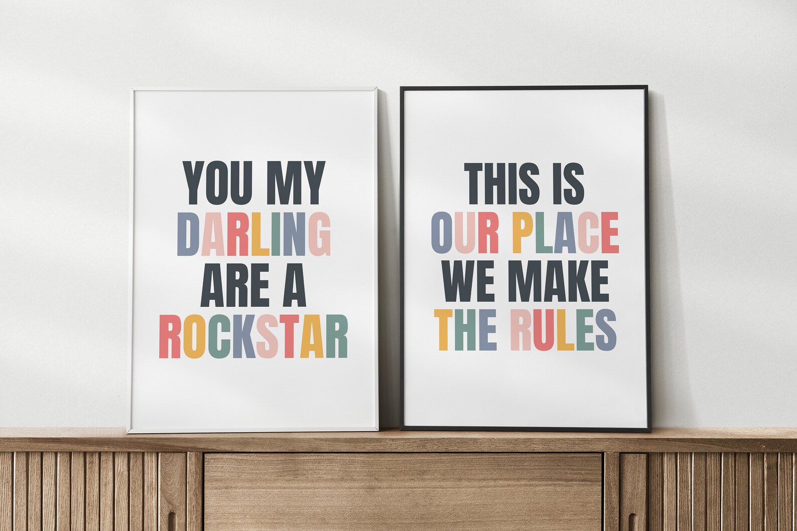 This is Our Place Wall Art Printable, Colorful Typography, Funny Family ...