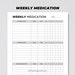 Weekly Medication Log Printable, AM PM Medicine Dosage Tracker ...