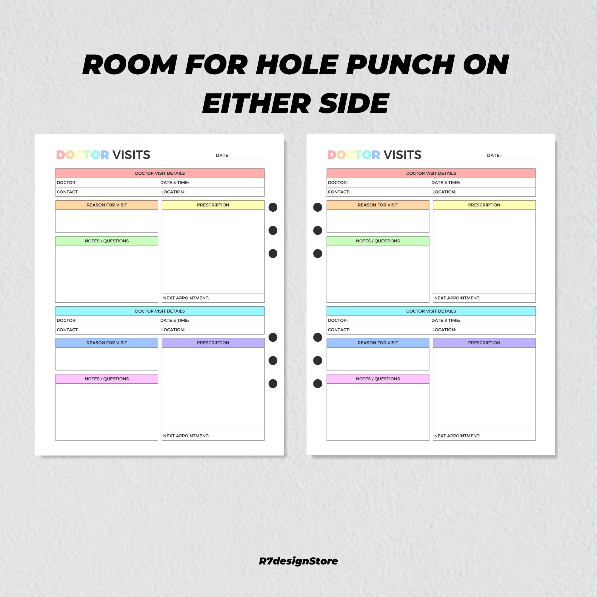 Doctor Visits Printable Medical Notes Tracker Doctor - Etsy