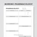 Nursing School Pharmacology Printable, Nursing Student Notes, Nurse ...