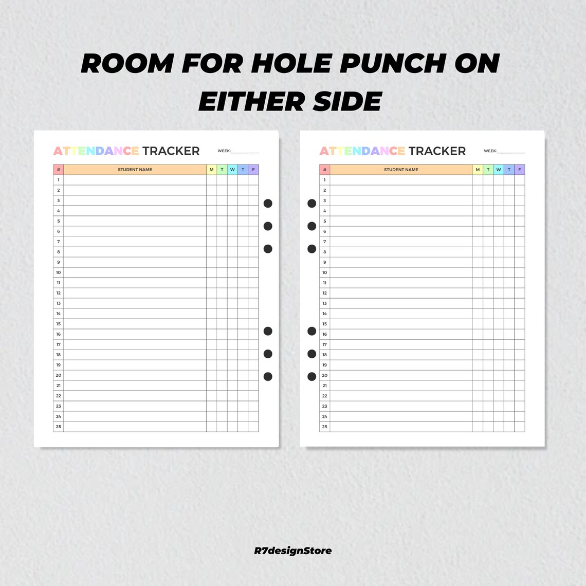 Attendance Tracker Printable, Daily Teacher Log Sheet, Student ...