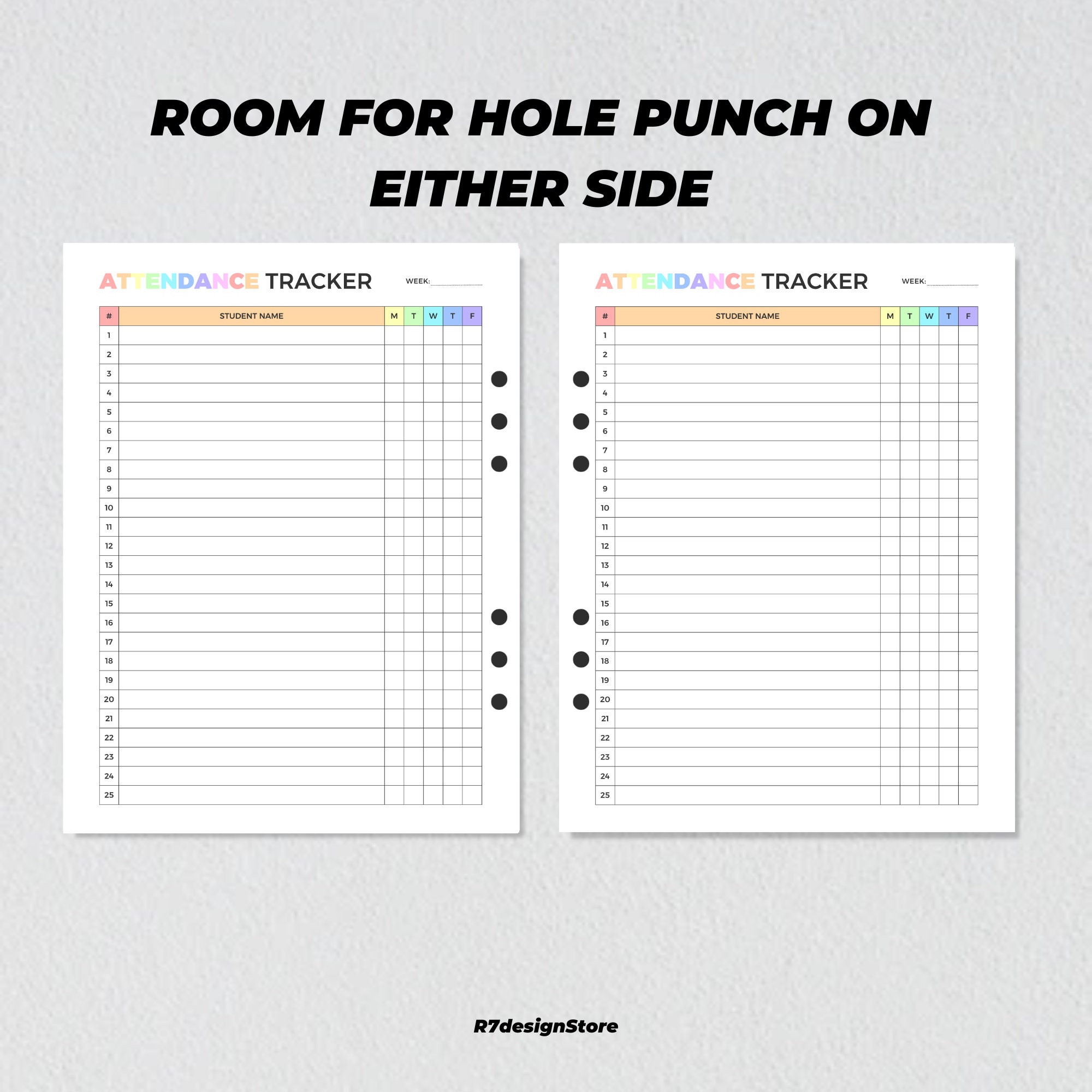 Attendance Tracker Printable, Daily Teacher Log Sheet, Student Attendance Record, Class ...