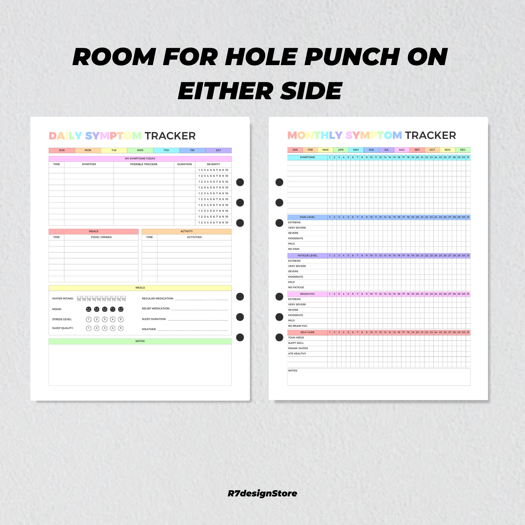 Symptom Tracker Printable, Chronic Illness Frequency Chart, Daily ...