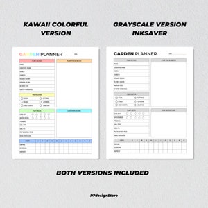 Garden Planner Printable, Garden Plant Profile Tracker, Plant Care Log ...