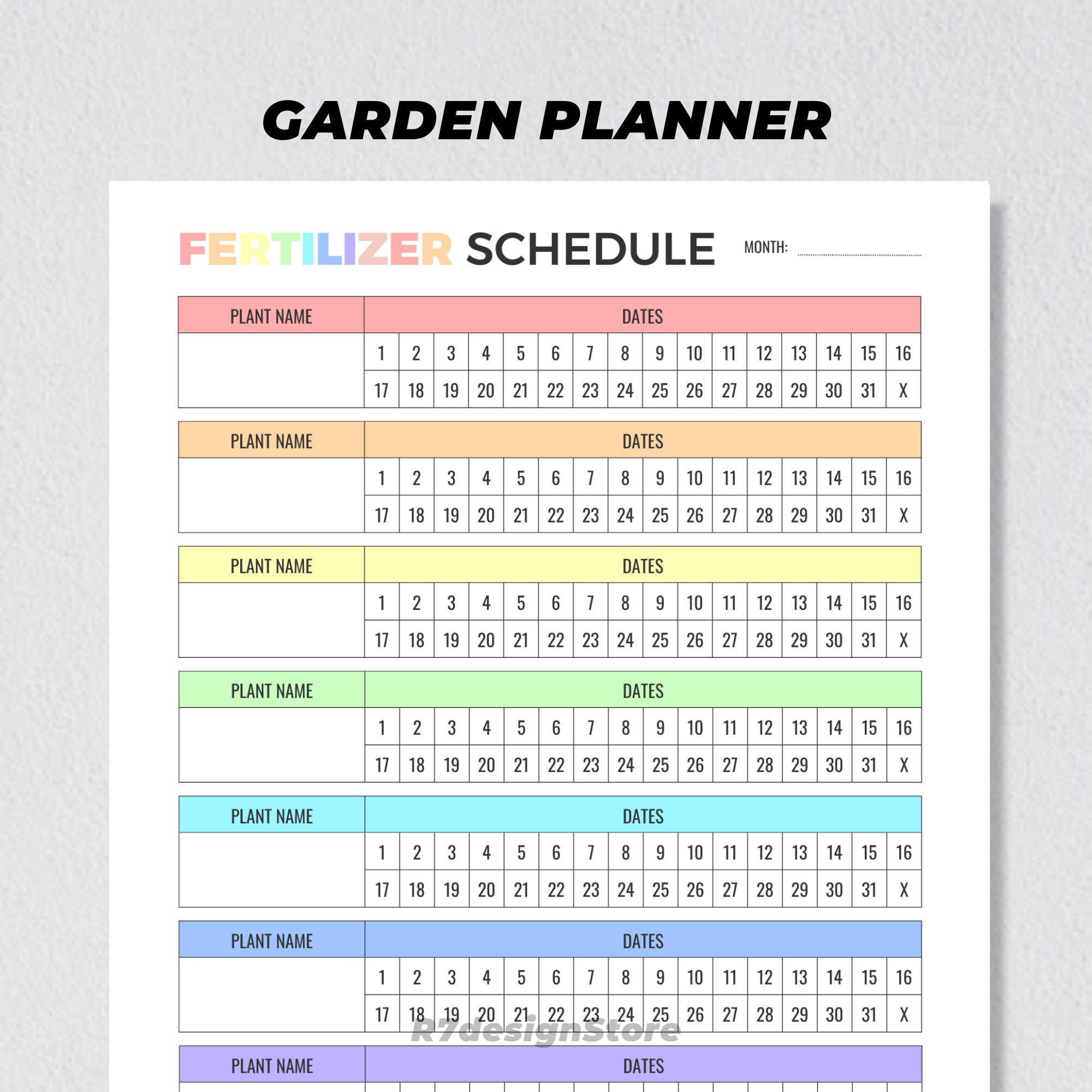 Garden Planner Printable, Garden Plant Profile Tracker, Plant Care Log ...