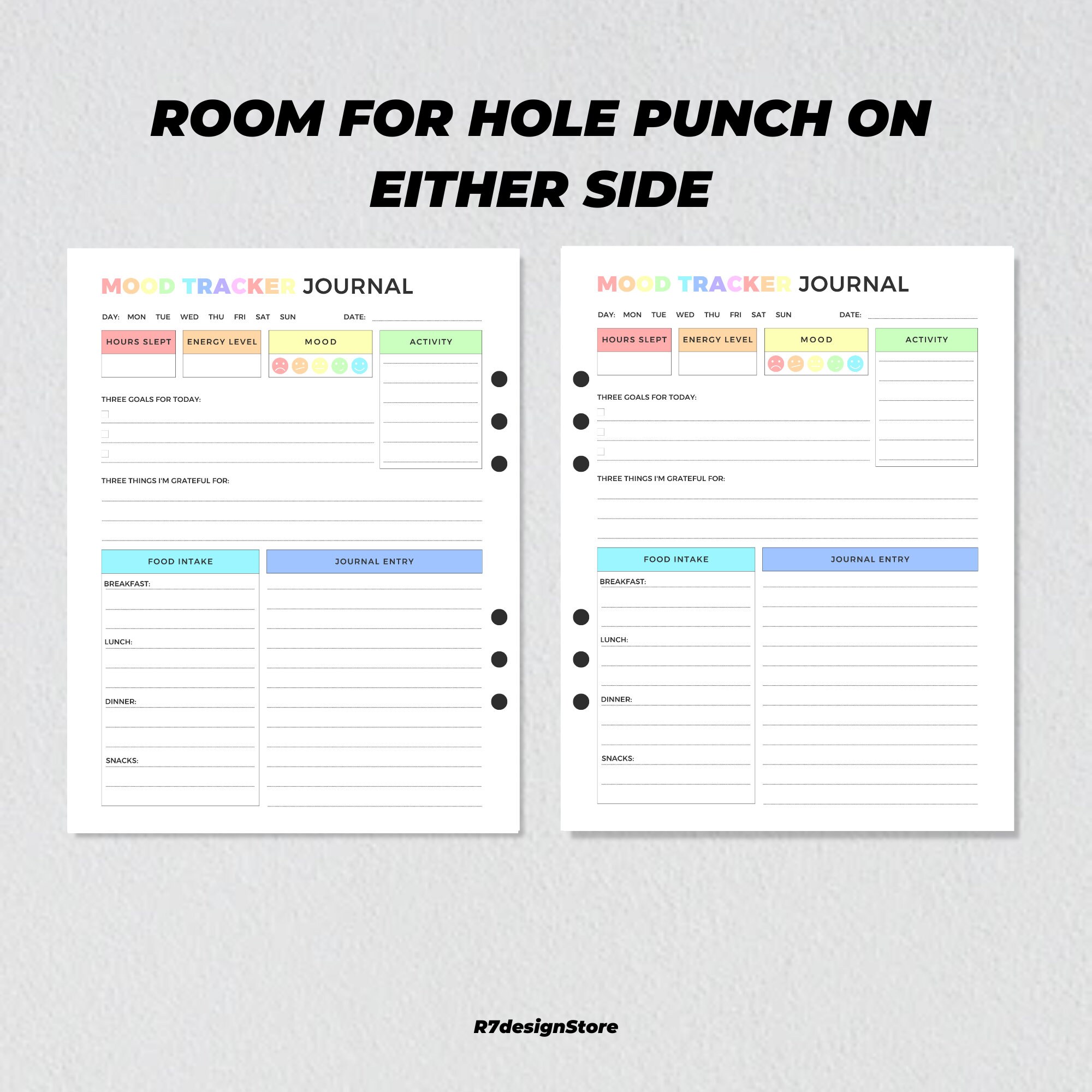 Mood Tracker Journal Printable, Emotion Wellness Tracker, Anxiety ...
