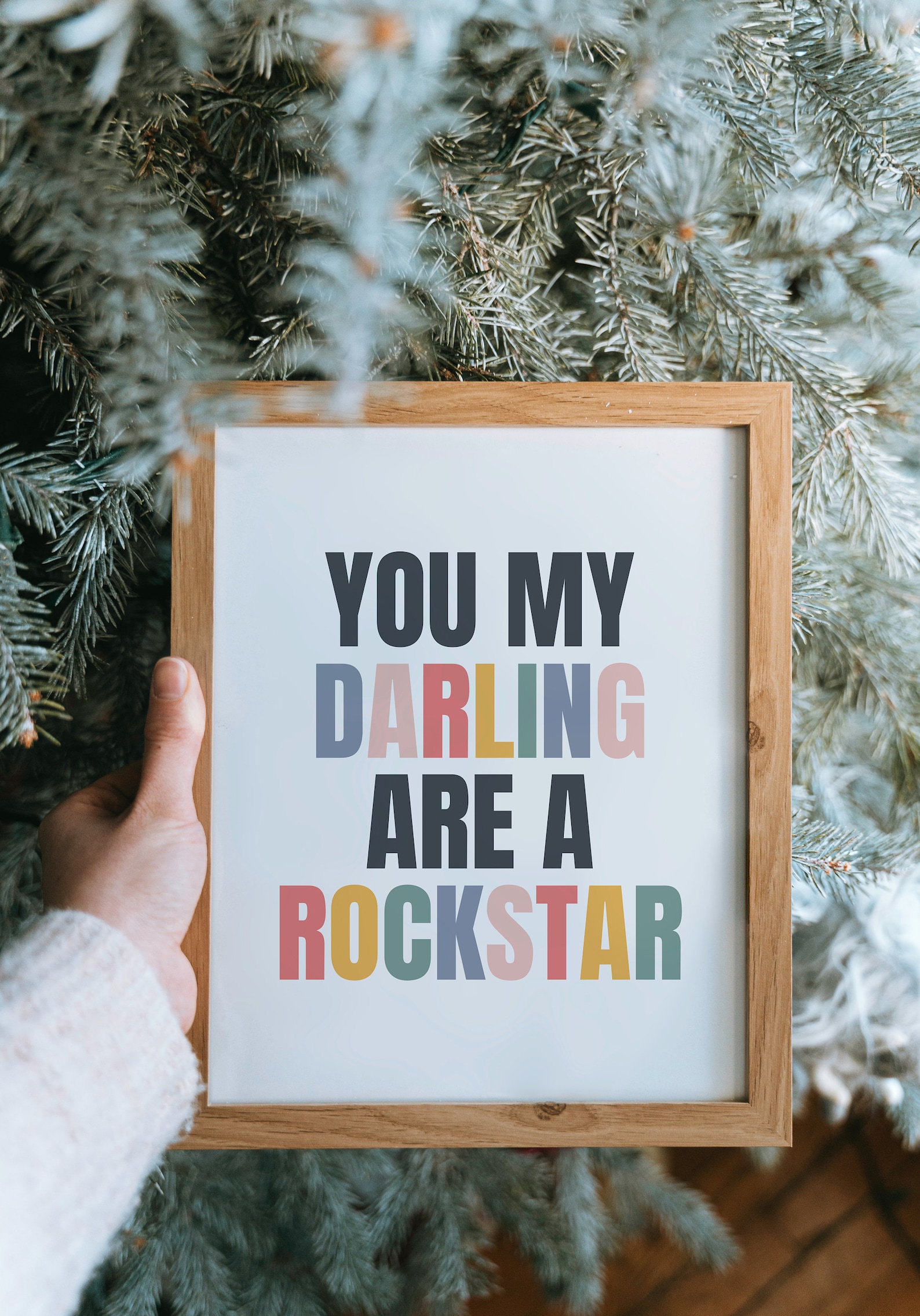 You My Darling Are A Rockstar Printable Wall Art, Trendy Colorful ...