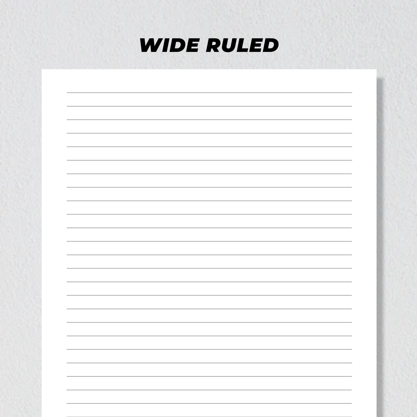 Buy Lined Paper Printable, Wide Ruled Paper, College Ruled Paper ...