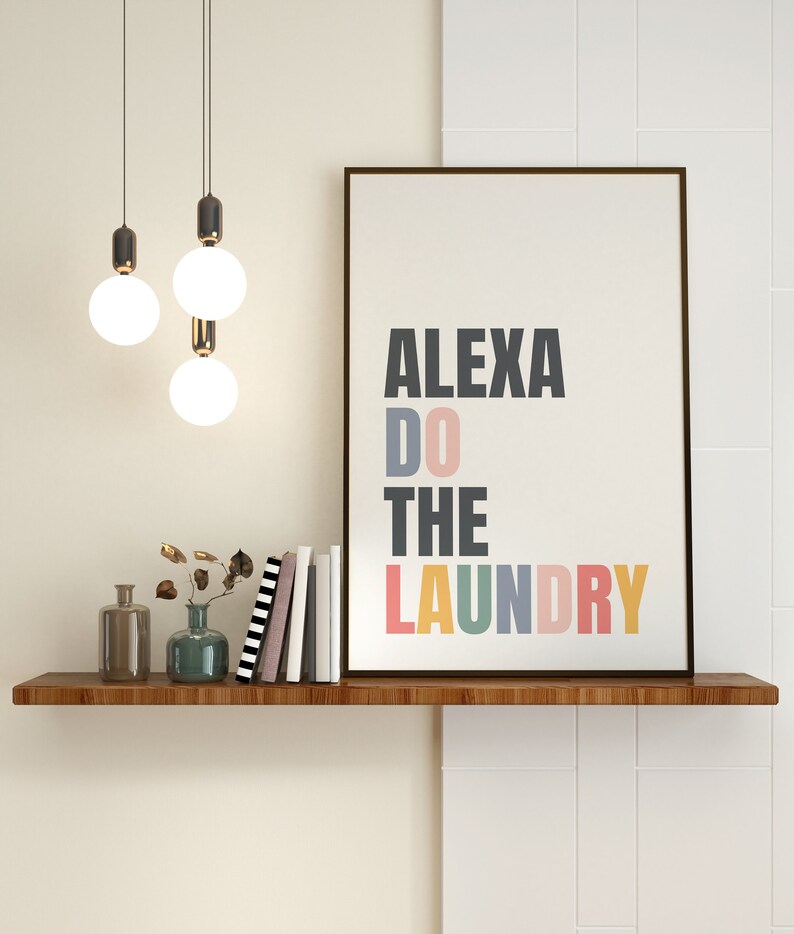 Alexa Do the Laundry Art Print Colorful Printable Poster - Etsy
