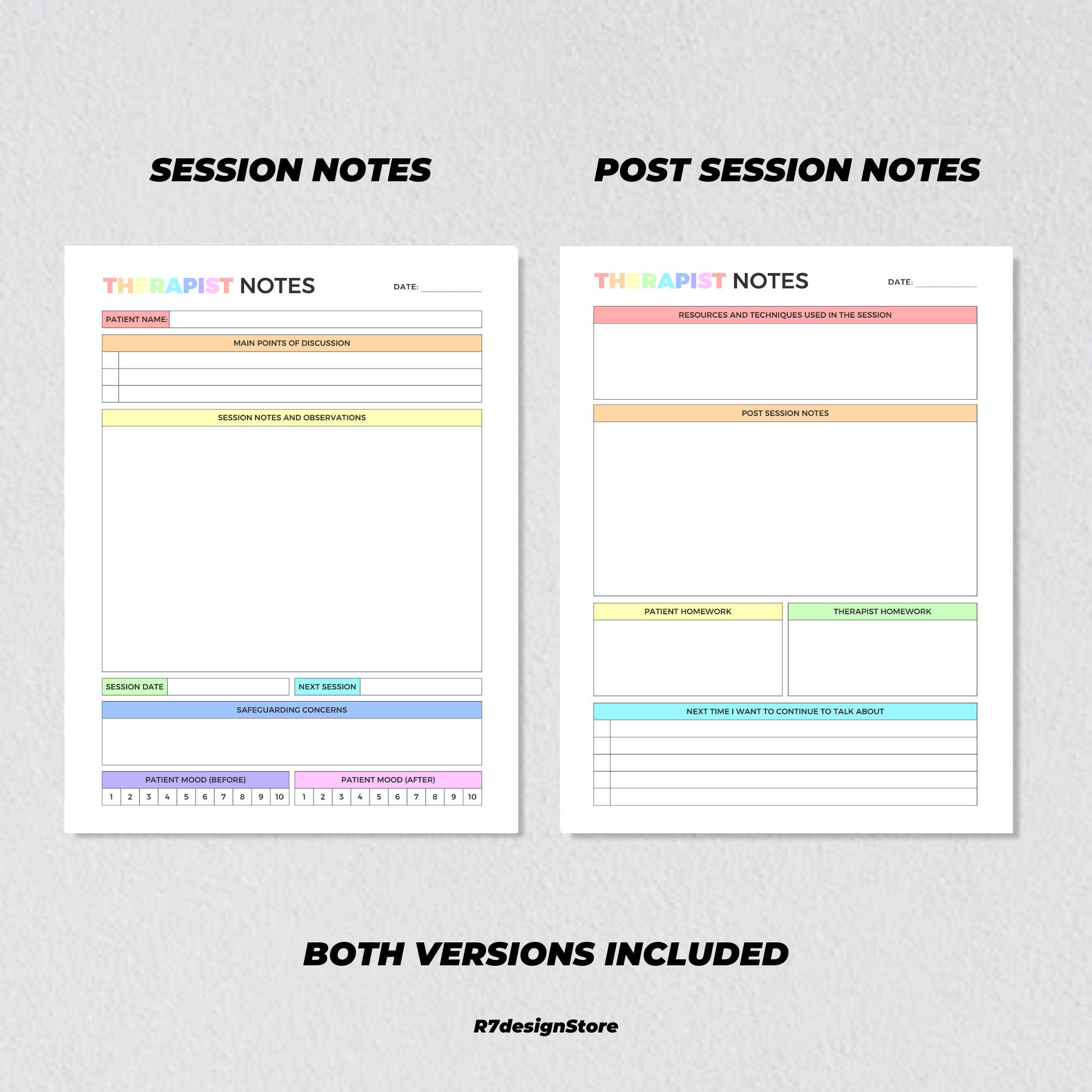 Therapist Notes Printable, Therapy Session Tracker, Counseling Report ...