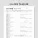 Calorie Tracker Printable, Health & Fitness Planner, Diet Plan ...