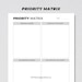 Priority Matrix Printable, Decision Matrix, Daily Productivity Planner ...