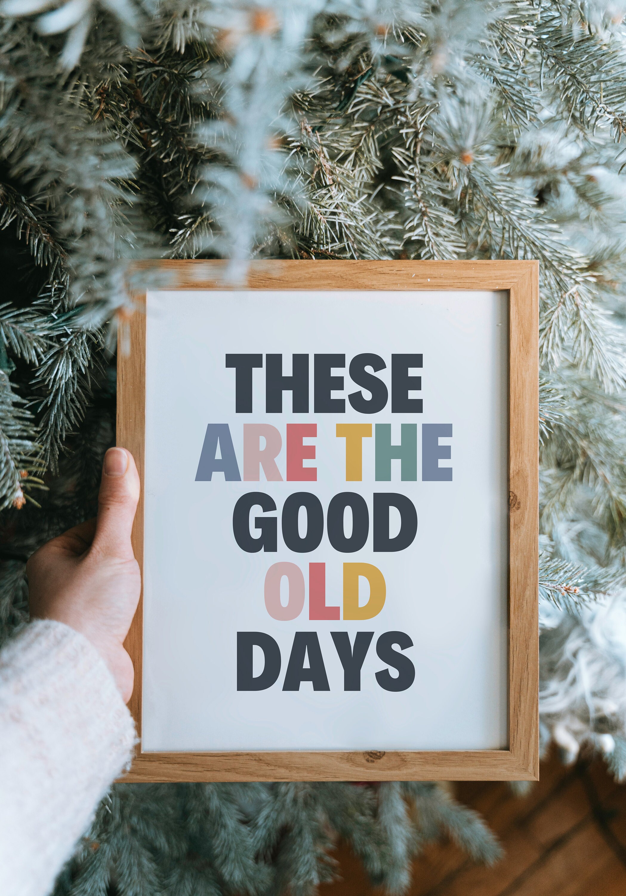 These Are the Good Old Days Print, Colorful Typography, Preppy Home ...
