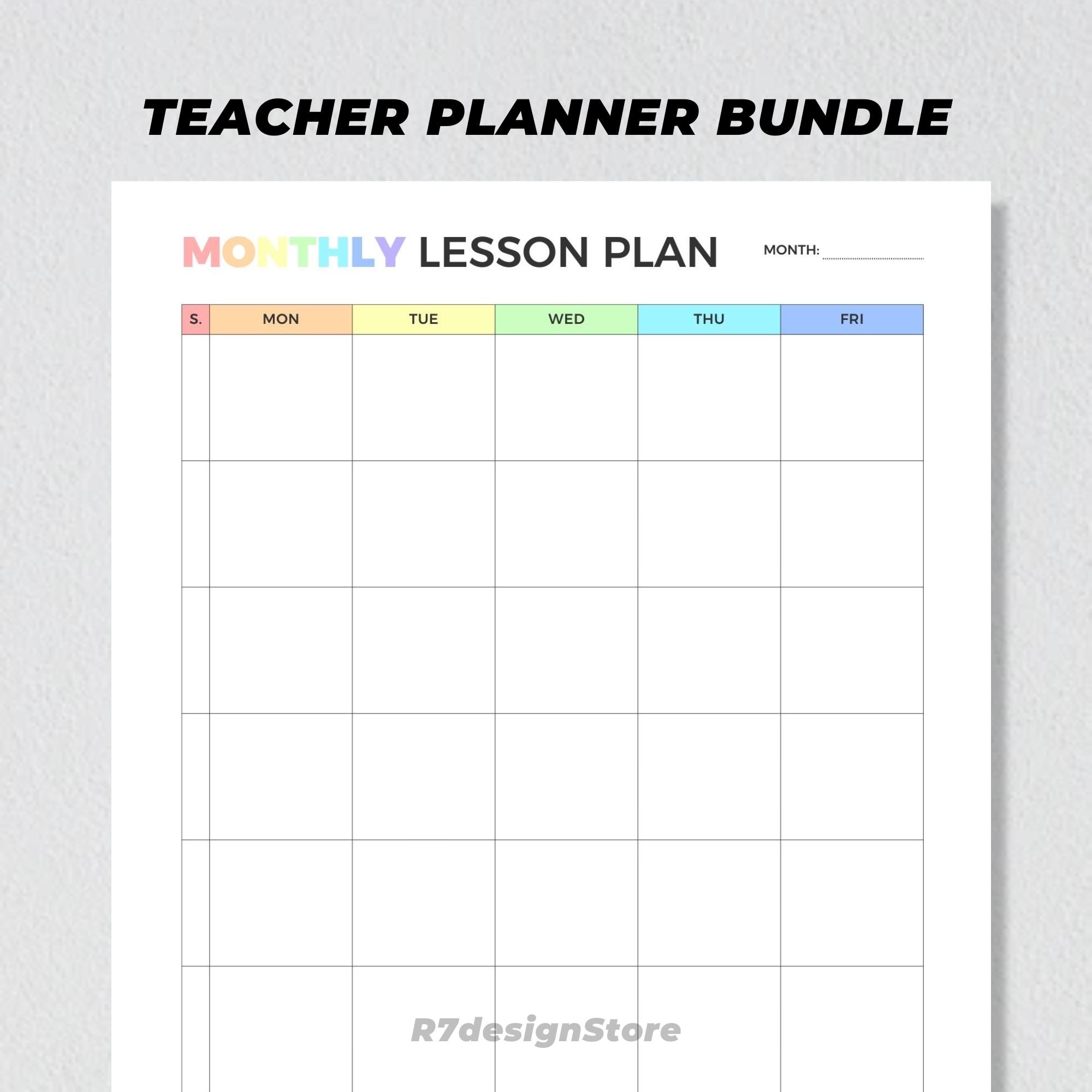 Teacher Planner Bundle Printable, Classroom Planner, Lesson Plans ...