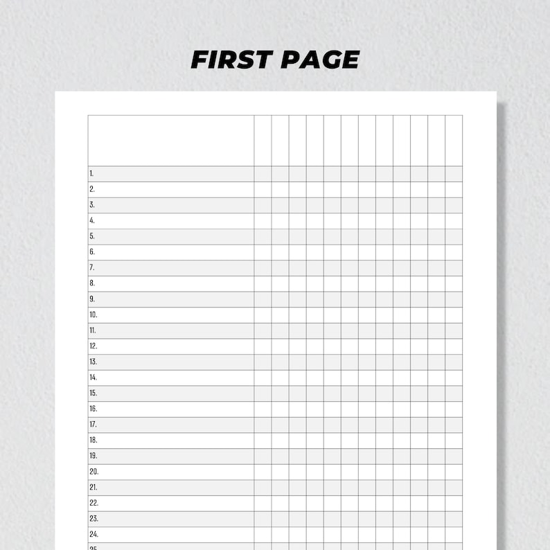 Teacher Class Record Printable, Students Grade Tracker, School ...