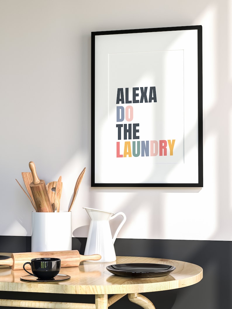 Alexa Do the Laundry Art Print Colorful Printable Poster - Etsy