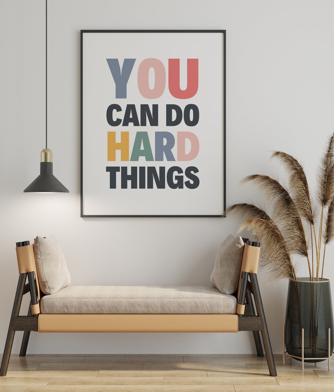 You Can Do Hard Things Art Print Colorful Affirmation Wall - Etsy