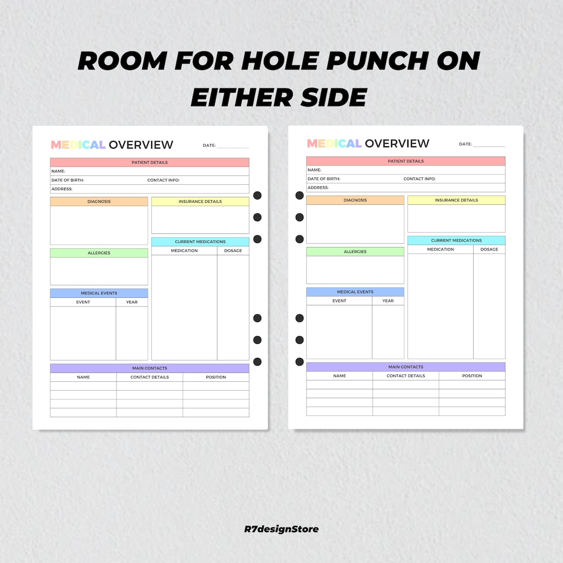 Medical Overview Printable, Patient Medical Summary, Health Treatment ...