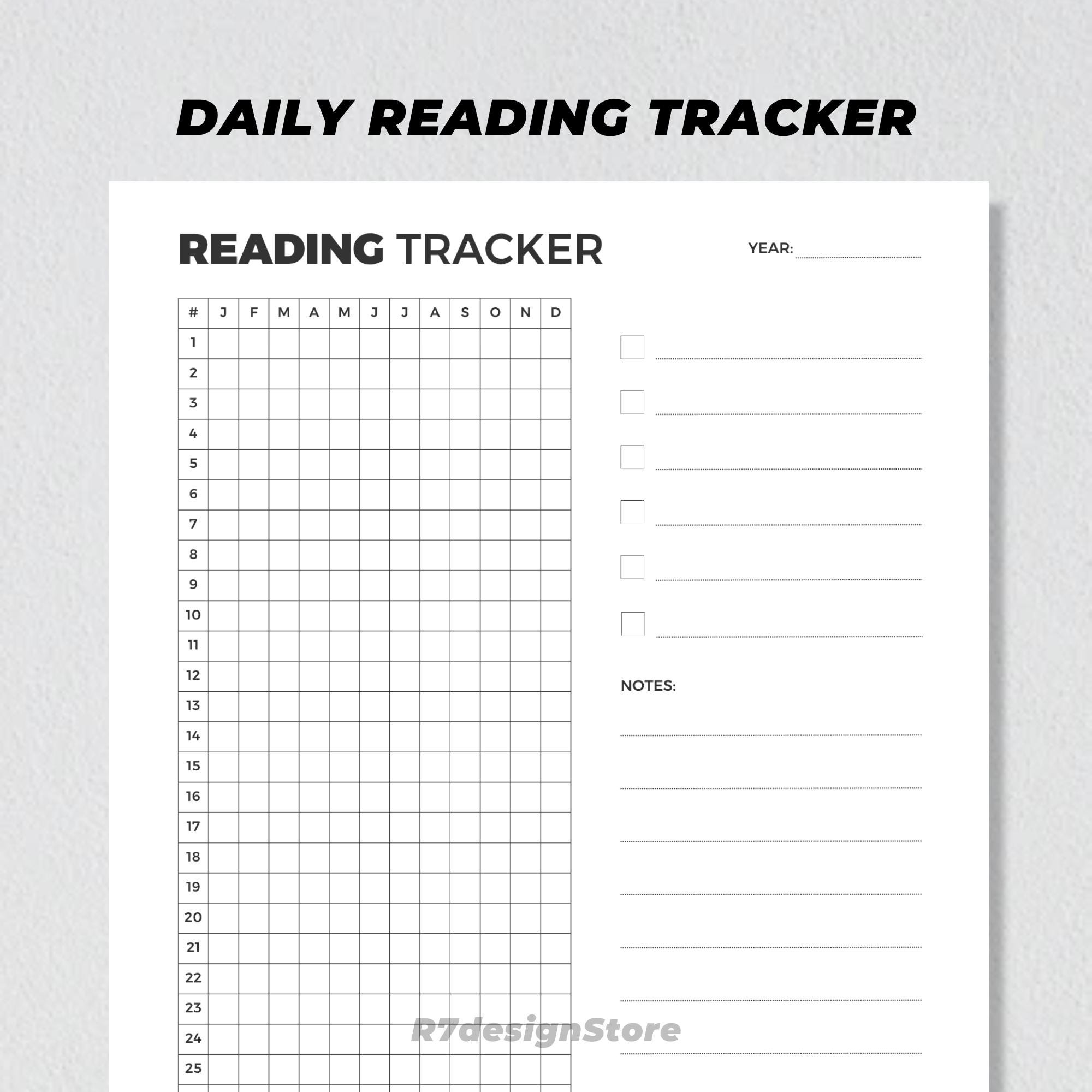 Reading Tracker Printable, Book Series Journal, Book Reading Planner ...