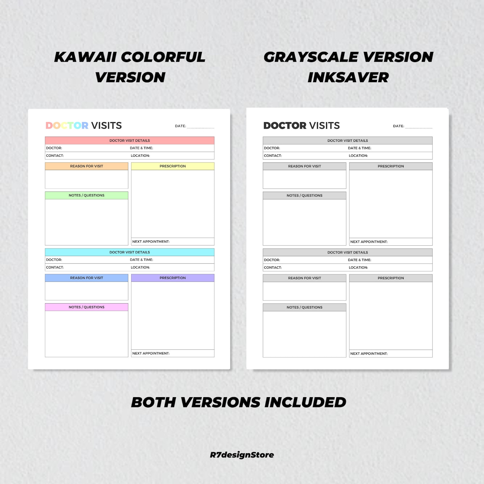 Doctor Visits Printable Medical Notes Tracker Doctor - Etsy