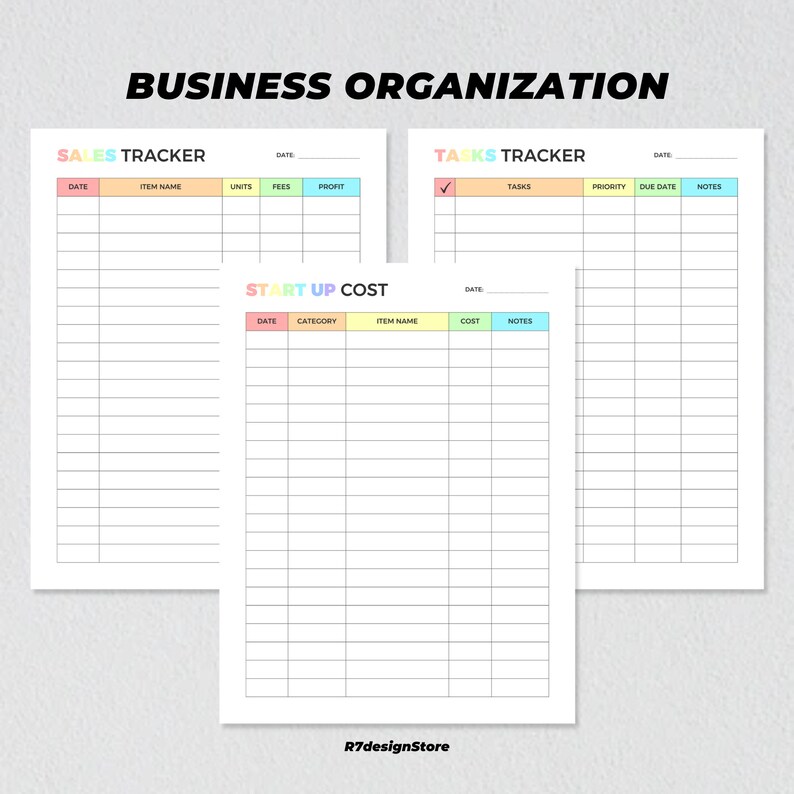 Business Organization Planner Printable, Small Business Planning ...