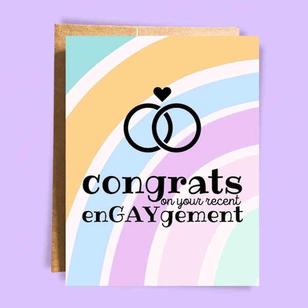 Congratulations Lesbian Wedding Card - Etsy