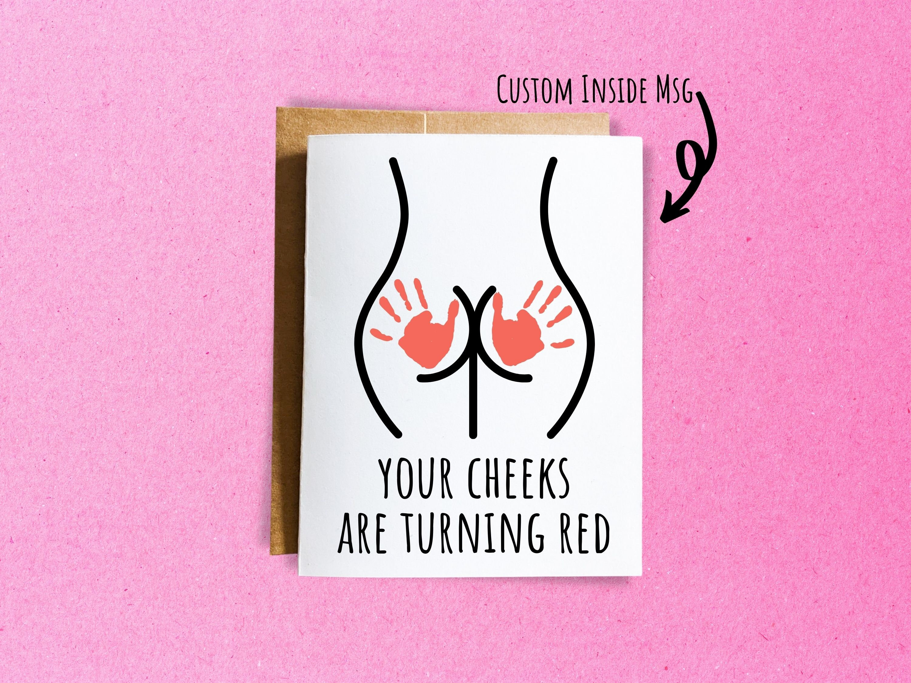Your Cheeks Are Turning Red Card Sexy Spanking Card for | Etsy