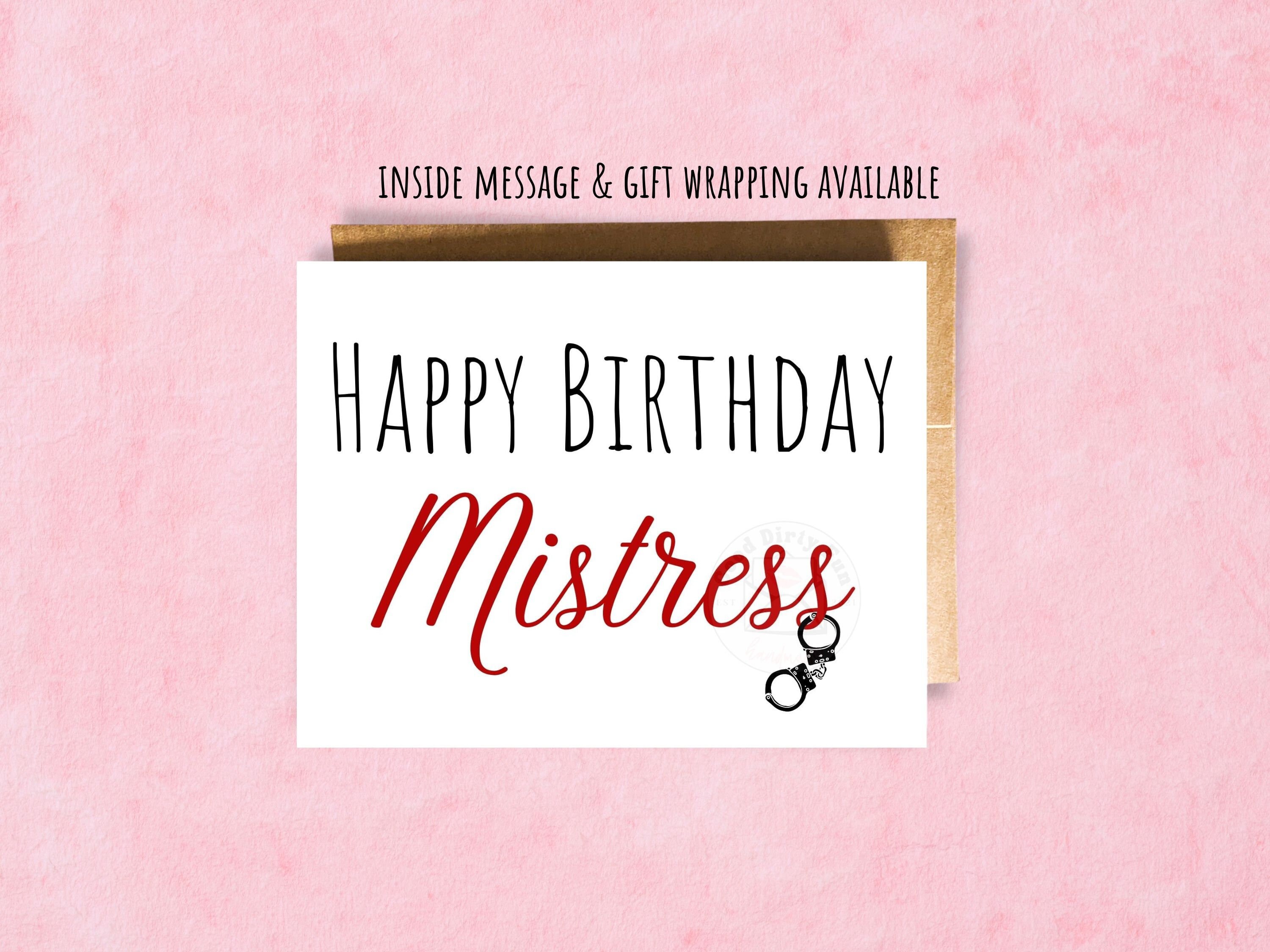 Happy Birthday Mistress BDSM Birthday Card D/s - Etsy