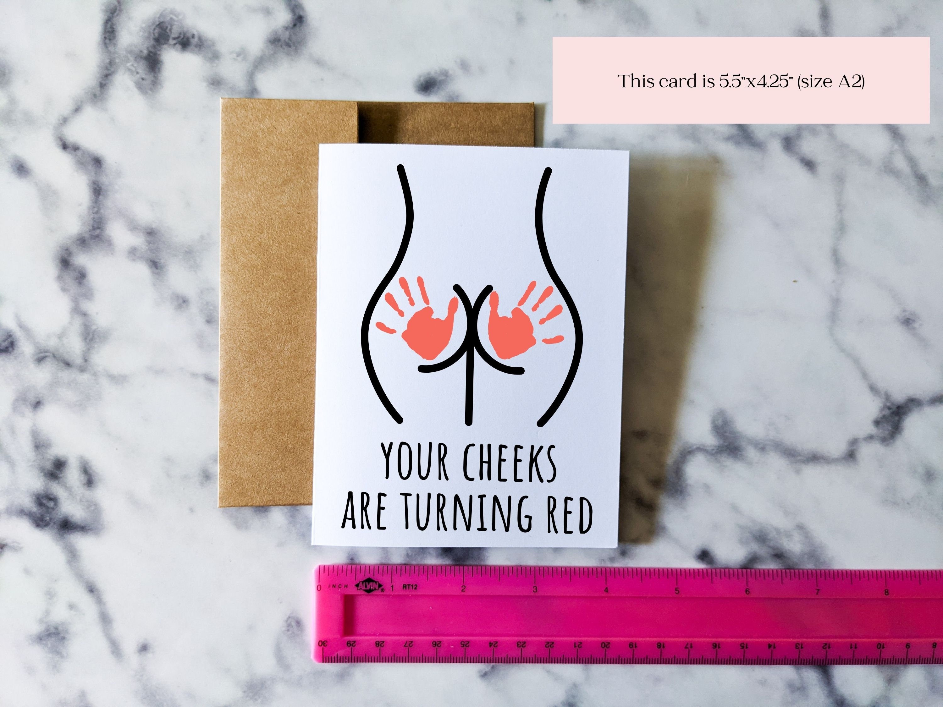 Your Cheeks Are Turning Red Card Sexy Spanking Card for | Etsy