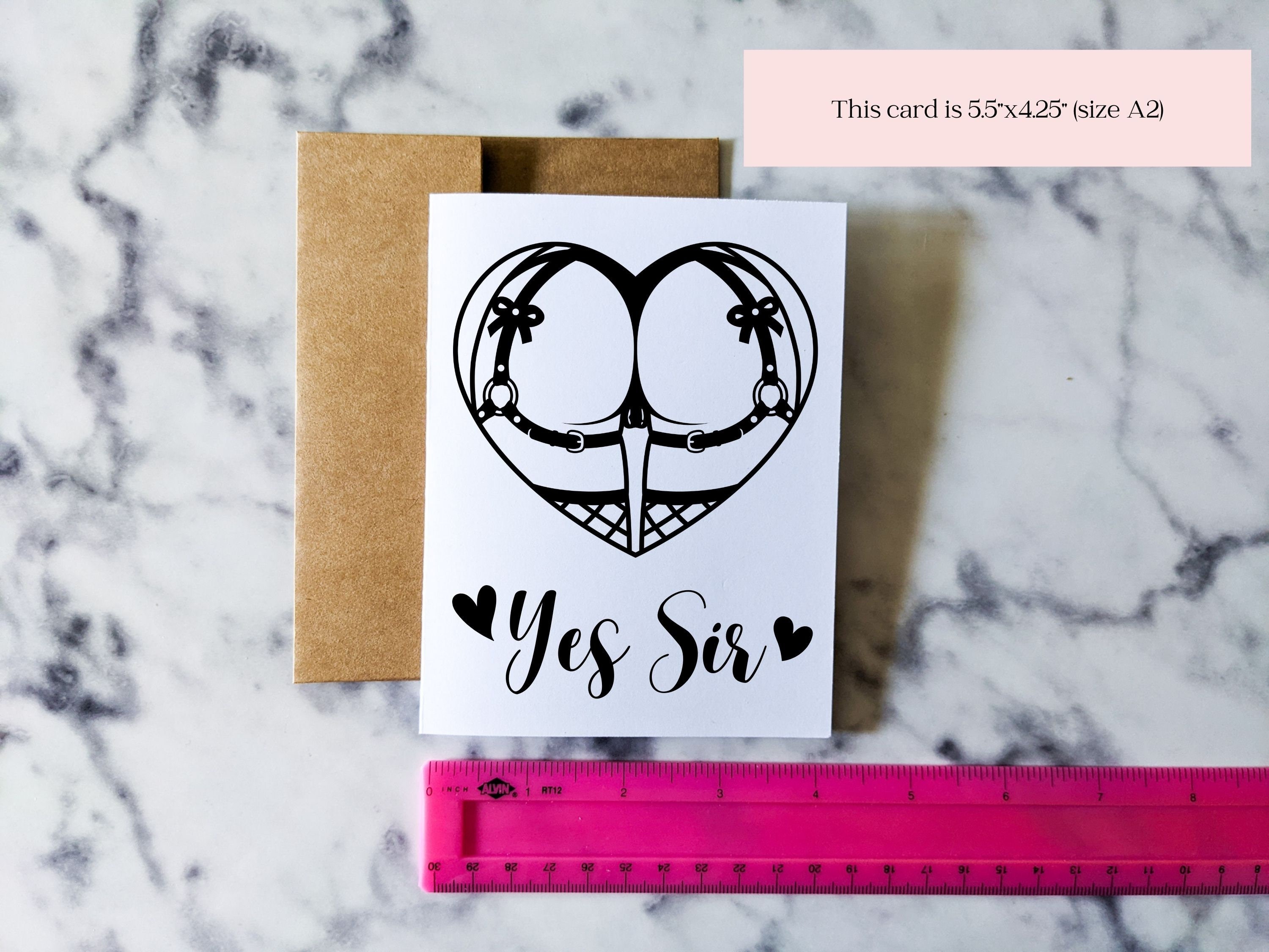 Yes Sir BDSM Card Naughty Anniversary Spanking Butt Leather - Etsy