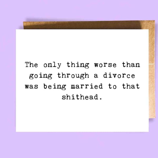 Funny Divorce Cards - Etsy