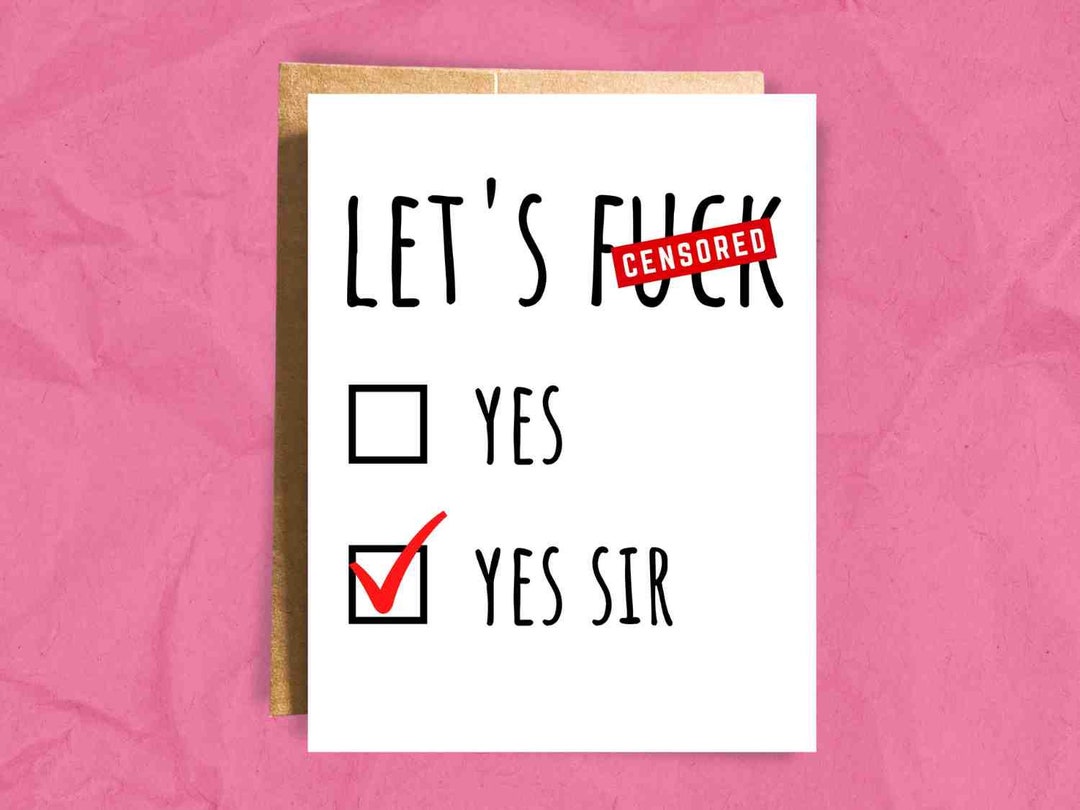 Minimalist BDSM Card | Let's F*ck | Funny Card for Dominant, Dom | Sexy ...
