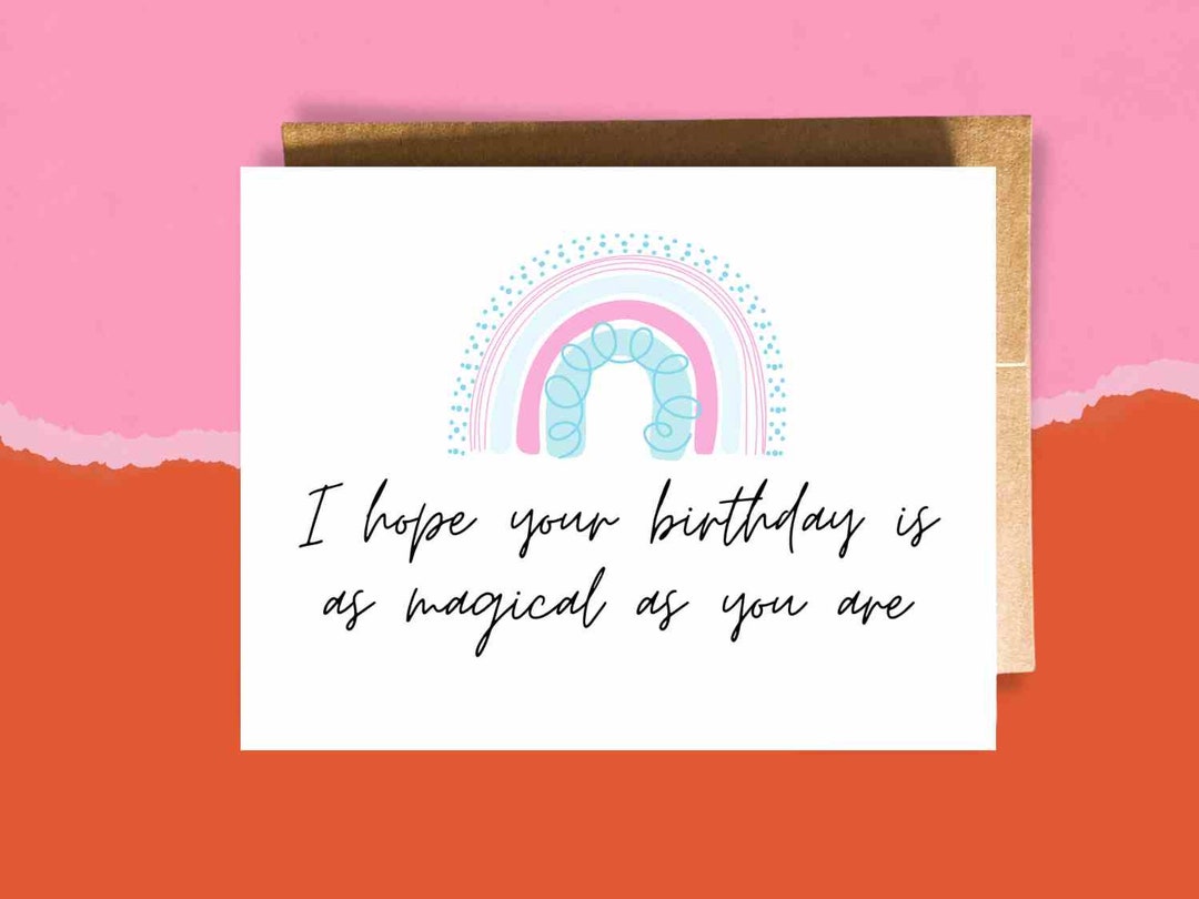 Magical Happy Birthday - Birthday Card for Friend - Supportive Card for ...