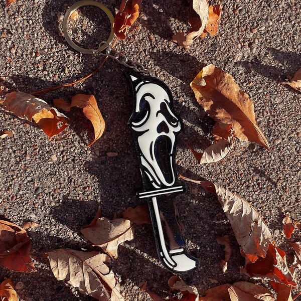 Ghost Face Keychain - Etsy
