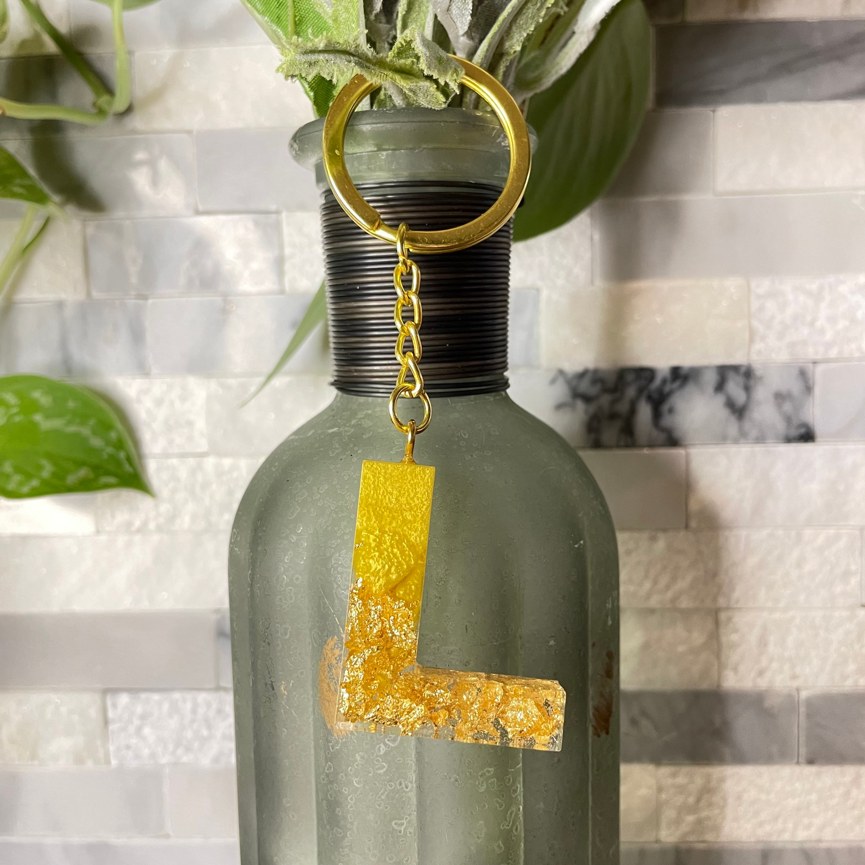 L Letter Keychain | Etsy