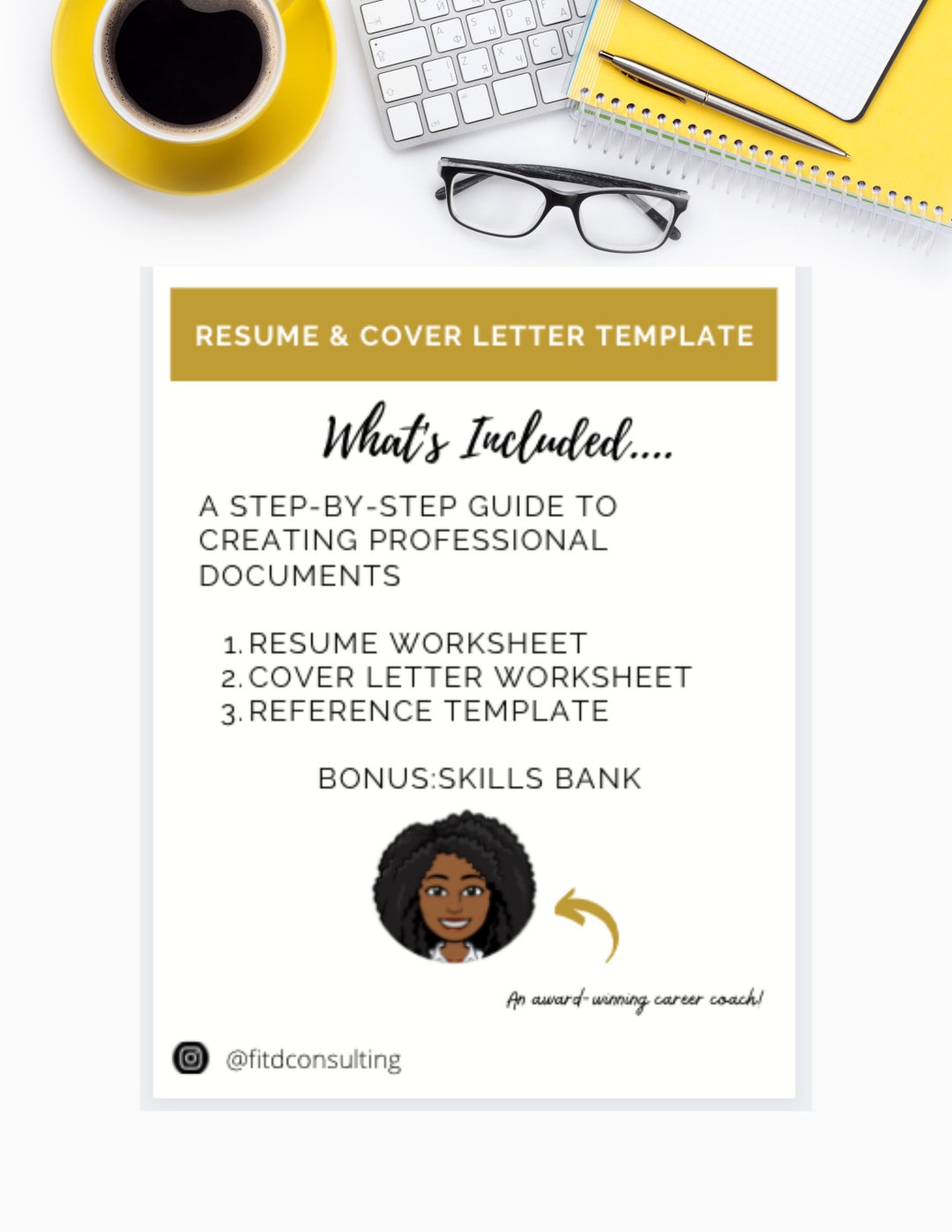 Resume & Cover Letter Template + Worksheet |word Doc | Google Docs ...