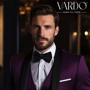Stylish Formal Purple Tuxedo Suit for Men- Formal Evening Wear ...