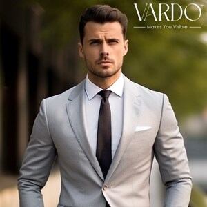 Classic Men's Light Grey Three Piece Suit- Tailored Suit - the Rising Sun Store, Vardo - Etsy