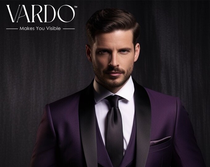 Premium Purple Men's Tuxedo Suit Elegant Formal Wear Tailored Suit-the ...