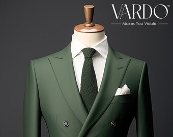 Classic Rust Double Breasted Suit for Men Stylish Suit Tailored Fit, the Rising Sun Store, Vardo ...