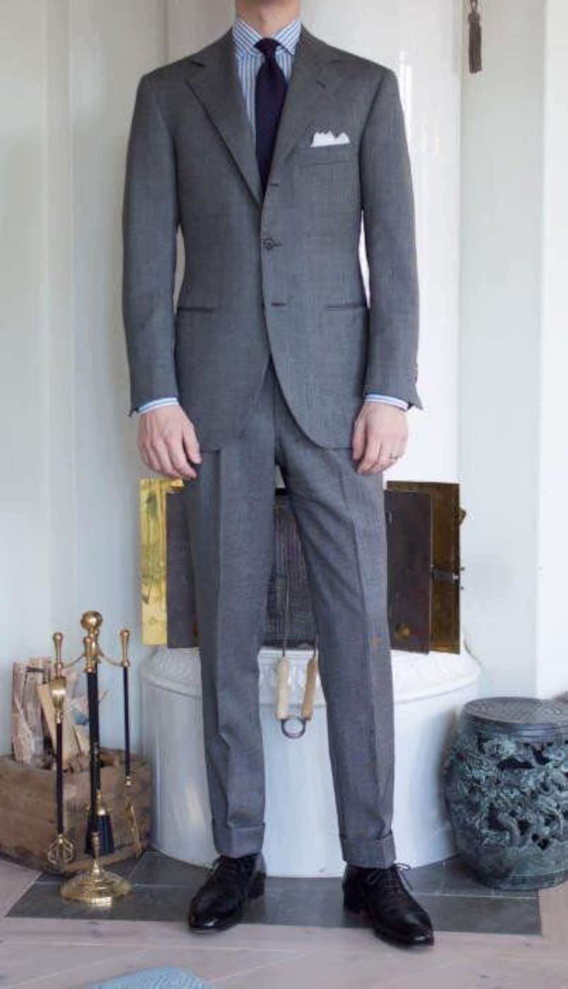 Suits for Men Charcoal Grey Men Suit 2 Piece Slim Fit Suits | Etsy