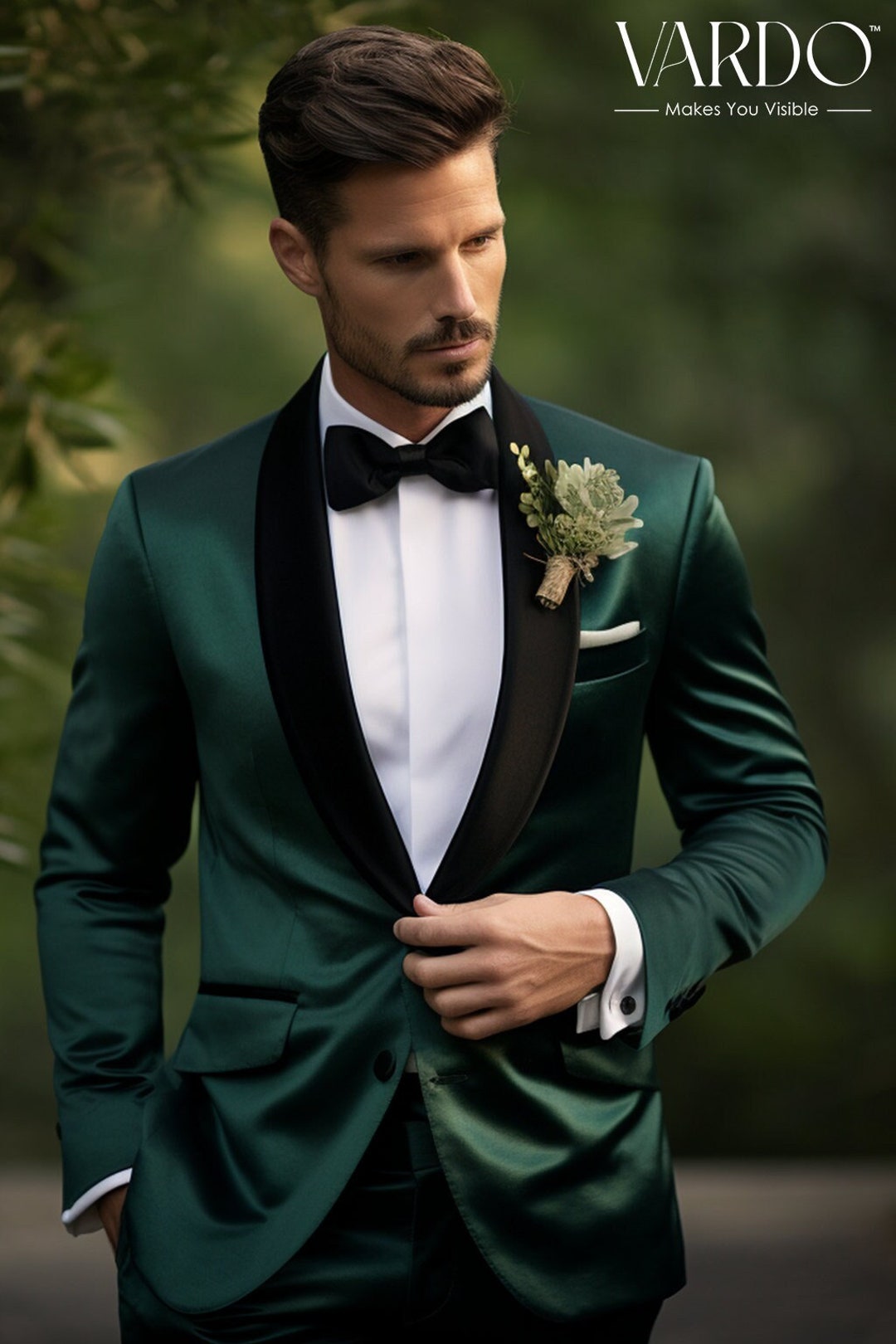 Premium Quality Men's Emerald Green Tuxedo - Wedding & Formal Attire ...