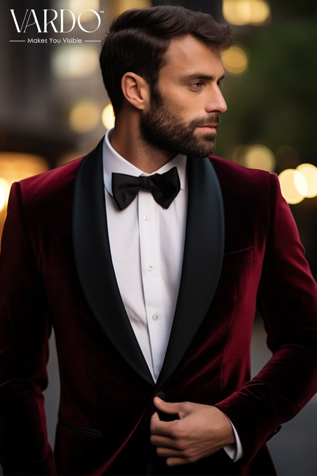Premium Maroon Velvet Dinner Jacket for Men Elegant Formal Wear ...